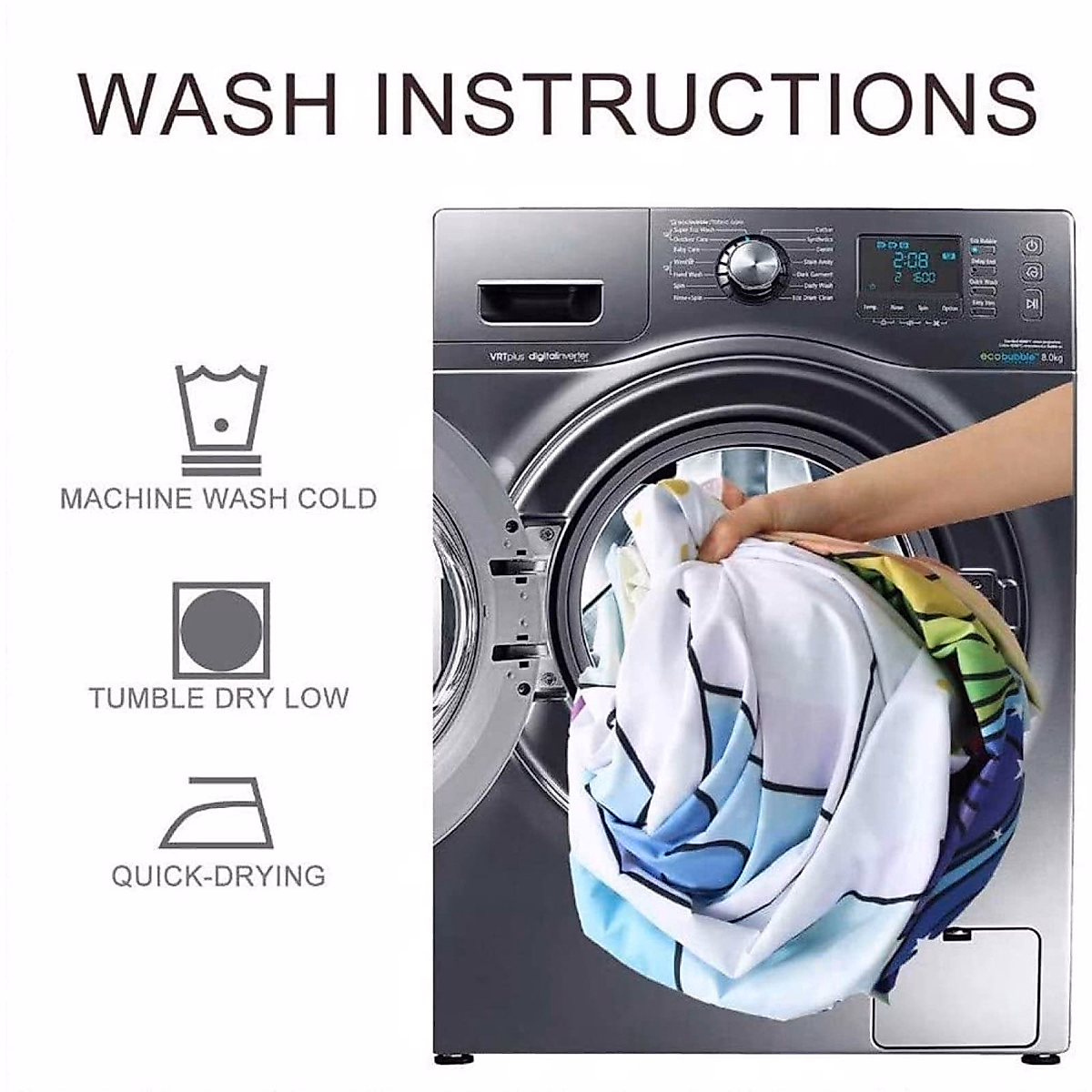 AJIGEN Duvet Cover King Size Black Large Floral Pattern 3D Print Comforter Set + 2 Pillow Shams 20''X 36'' Modern Bedding Luxurious