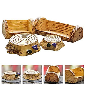 NUOBESTY 4pcs Micro Landscape Decoration Flower Glass Ornaments for Crafts Landscape Miniatures Glass Terrariums for Plants Miniature Ornaments Tree Stumps Fairy Small and Fresh PVC Branch