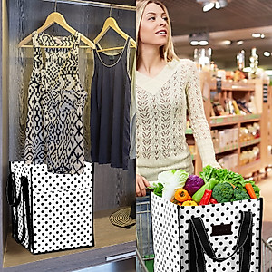 DEMOMENT Reusable Grocery Bags foldable With Pockets Reinforced Handles Bottom WaterProof For Shopping Beach Storage Carrier