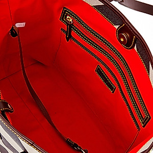 Dooney & Bourke Chevron Bailey Brown Handbag