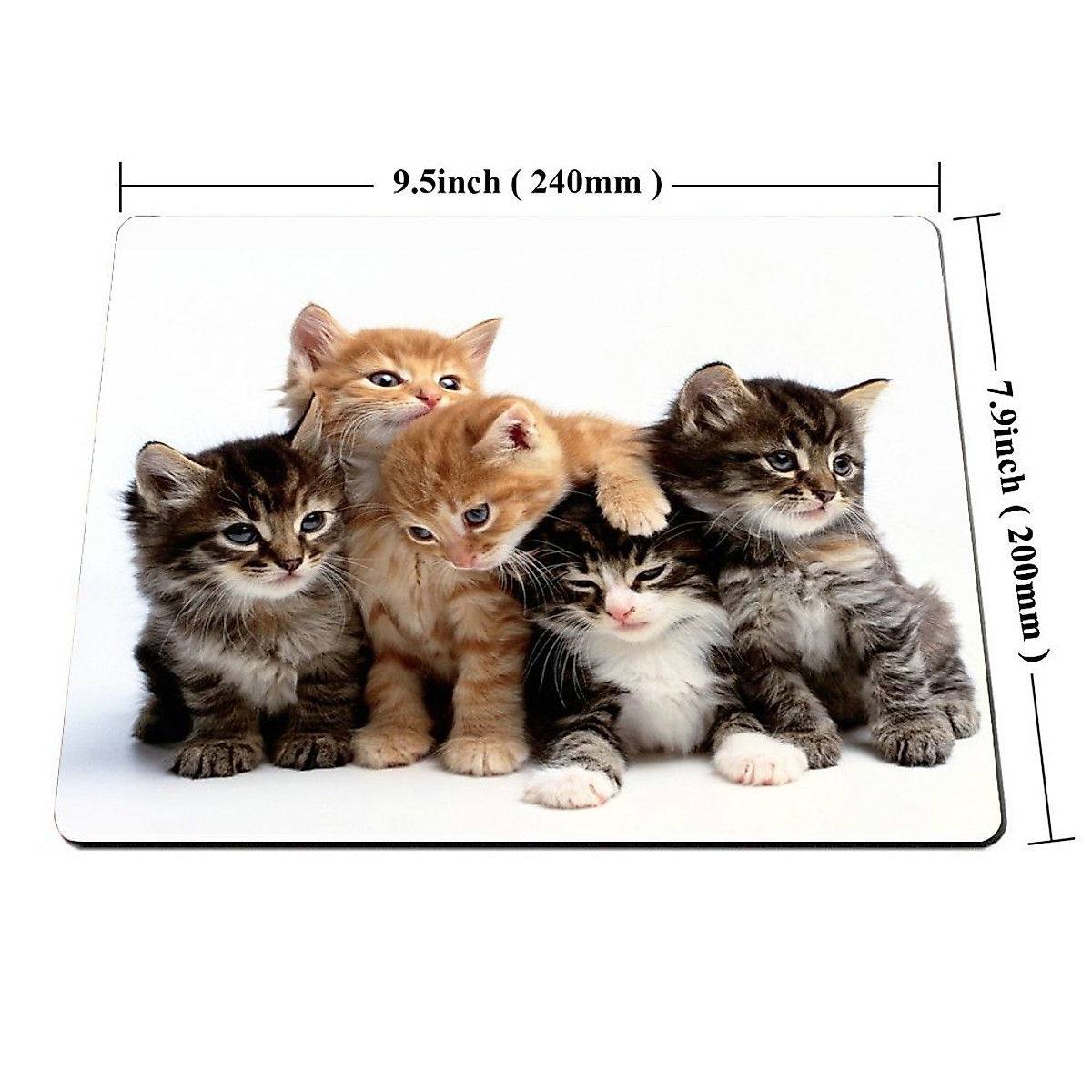Smooffly Cats Mouse pad for Computers, Kittens Family Cats Mouse Pad