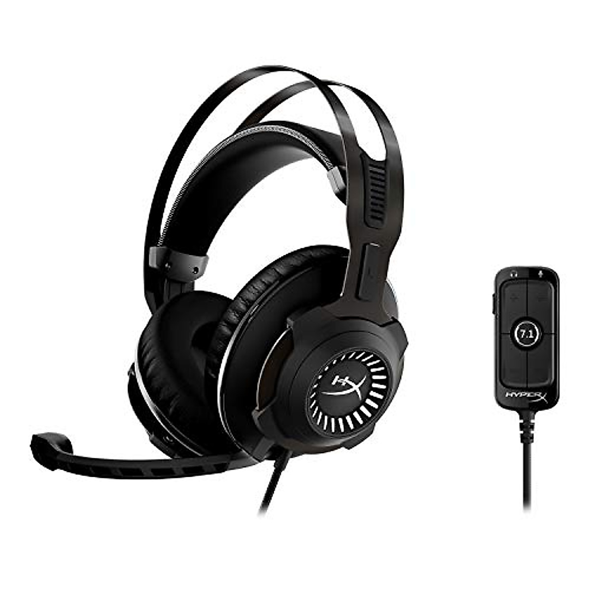 HyperX Cloud Revolver - Gaming Headset with HyperX 7.1 Surround Sound, Signature Memory Foam, Premium Leatherette, Steel Frame, Detachable Noise-Cancellation Microphone