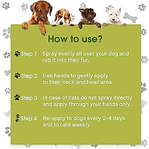 Paws and Claws Pet Spray - Natural Flea and Tick Repellent with Cedar Oil - 32 Ounce