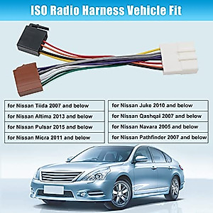 Car Radio Wire Harness Replacement for Nissan Altima Tiida Qashqai ISO Stereo CD DVD Power Speaker Adapter