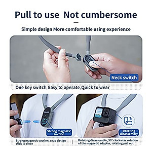 TELESIN Magnet POV Neck Mount Necklace Holder, Chest Shoulder Support Video Vlog Lanyard Body Strap Attachment for GoPro Max Hero 11 10 9 8 7 Insta360 One RS X2 X3 DJI Action 2 3 Accessories