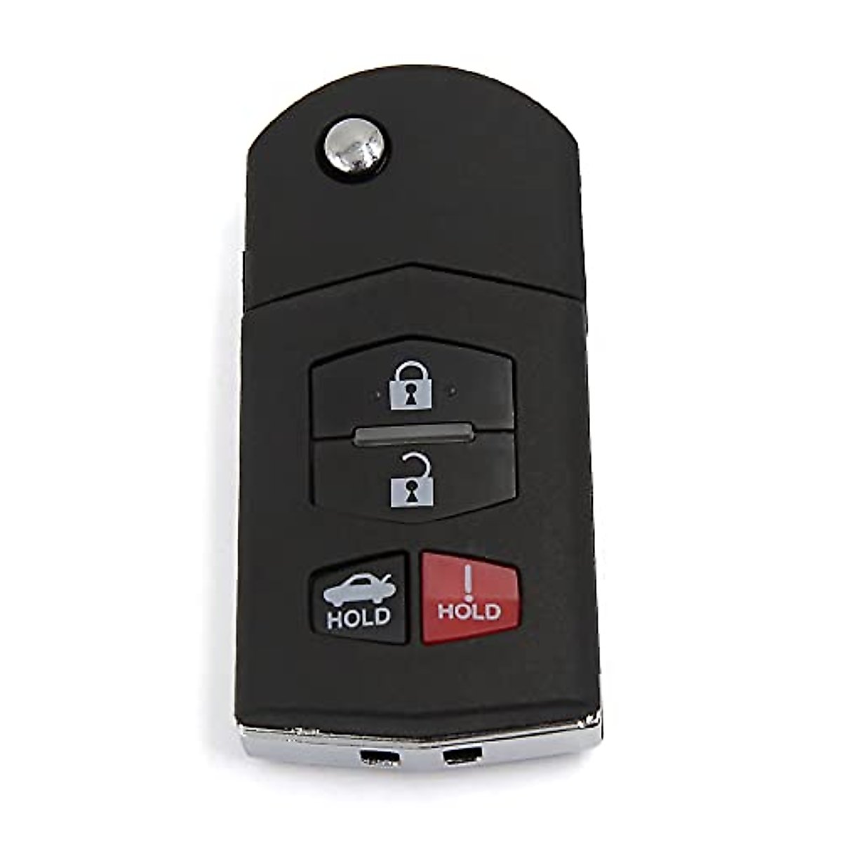 uxcell New Smart Remote Flip Key Fob Shell Case 4 Button for Mazda 3 5 6 RX-8 CX-7 CX-9 2007-2010