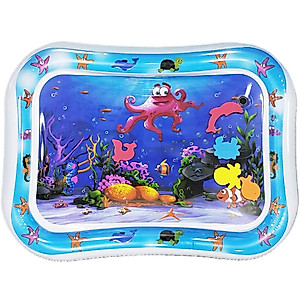 CARYWON Inflatable Tummy Time Mat Premium Baby Water Play Mat Baby Activity Center Tummy Time Water Mat Water Play Mat for Babies Promote Development Baby Gifts