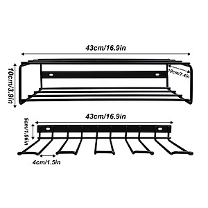 YIKBIK Power Tool Organizer, Garage Tool Organizers and Storage, Drill Holder Wall Mount, Heavy Duty Metal Tool Shelf, Utility Storage Rack for Cordless Drill Charging Station Screwdriver