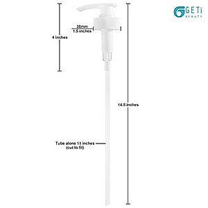 GETi Heavy Duty Liquid Dispenser Pump for Shampoo - Conditioner - Soap - Pet Shampoo - Fits Gallon - 128oz Bottles and Jugs 4cc Output - 1 Pack