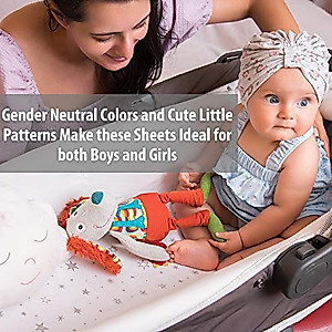 Baby Bassinet Sheets for Boy and Girl (3 Pack) - 100% Natural & Breathable Cotton Sheet Set - Universal Fitted for Oval, Hourglass & Rectangle Bassinet Mattress - Size 32 x 17 x 2 Inches (Grey)