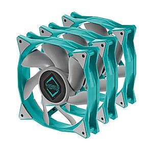 Iceberg Thermal IceGALE Xtra 120mm PWM High Performance Case Fan ((3-Pack) Teal)