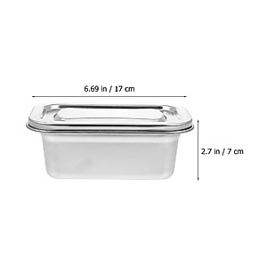 2pcs Reusable Ice Cream Storage Containers with Lids Stainless Steel Food Keeper Freezer Box Insulated Ice Cream Tub for Refrigerator Home Made Ice Cream