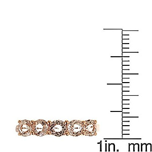 Gin & Grace 10K Rose Gold Genuine Morganite Ring for women | Ethically, authentically & organically sourced (Round-cut) shaped Morganite hand-crafted jewelry for her | Morganite Ring for women