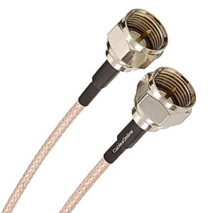 CablesOnline, 2-Pack 6-inches Slim Coax 75-ohm RG179 with F-Type Connectors TV, Satellite & Antenna Cable, SI-FF100-2