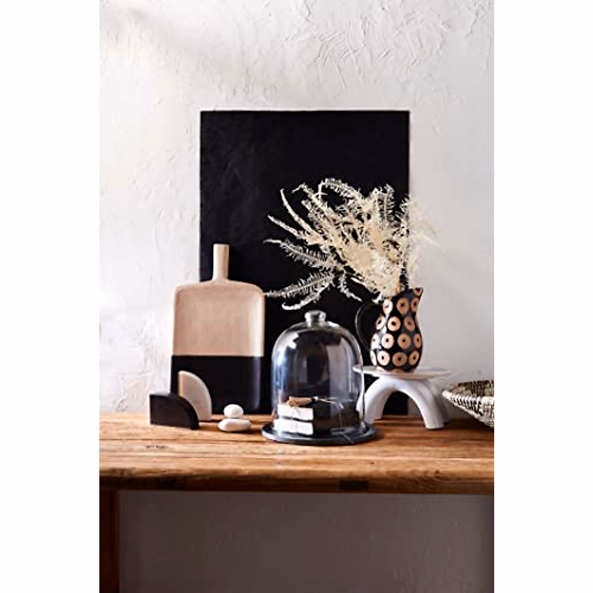 Mud Pie Black Grey Covered Book Stack, 6" x 8 1/4"