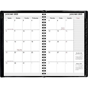 Office Depot® Brand Weekly/Monthly Planner, 5" x 8", Black, January To December 2023, OD711400