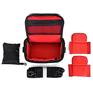 FOSOTO Compact Camera Shoulder Bag Case with Waterproof Rain Cover Compatible for Canon EOS M50 PowerShot SX420 SX430 SX70 SX50 SX30IS Sony a6400 RX10 DSC-H300 Nikon Coolpix P900