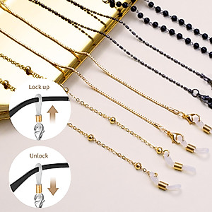 BILIONE Glasses Chain for Women, Sunglass Holder Straps Around Neck, Eyewear Cord Lanyard (4pcs-a)