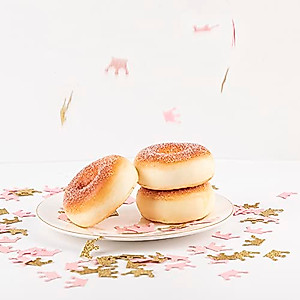 Fonder Mols Gold and Pink Crown Confetti for Princess Birthday Party, Girl Baby Shower Table Scatter Decor(200 Pcs/Pack)