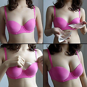 Conolu Clear Silicone Bra Inserts - Triangle Gel Breast Inserts Enhancers Waterproof Push Up Pads Bra for Bikini Swimsuit