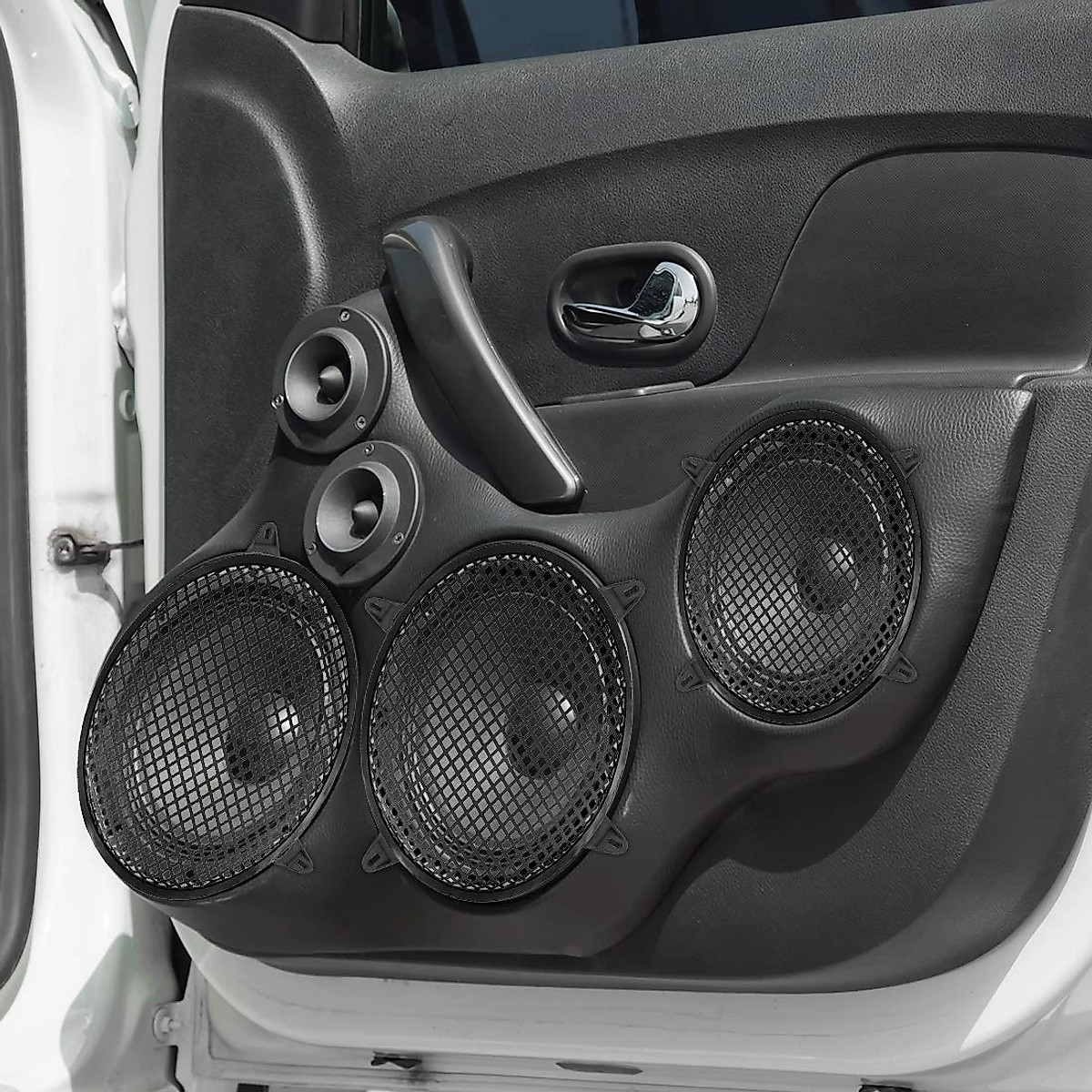 X AUTOHAUX 12 Inch Black Car Audio Speaker Cover Metal Mesh Subwoofer Grill Horn Guard