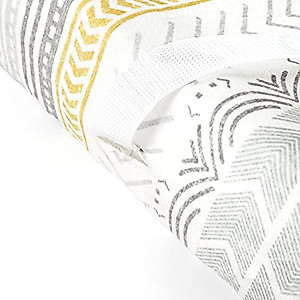 Lush Decor Baby Hygge Geo Soft & Plush Changing Pad Cover, 32" x 16" x 5", Yellow & Gray