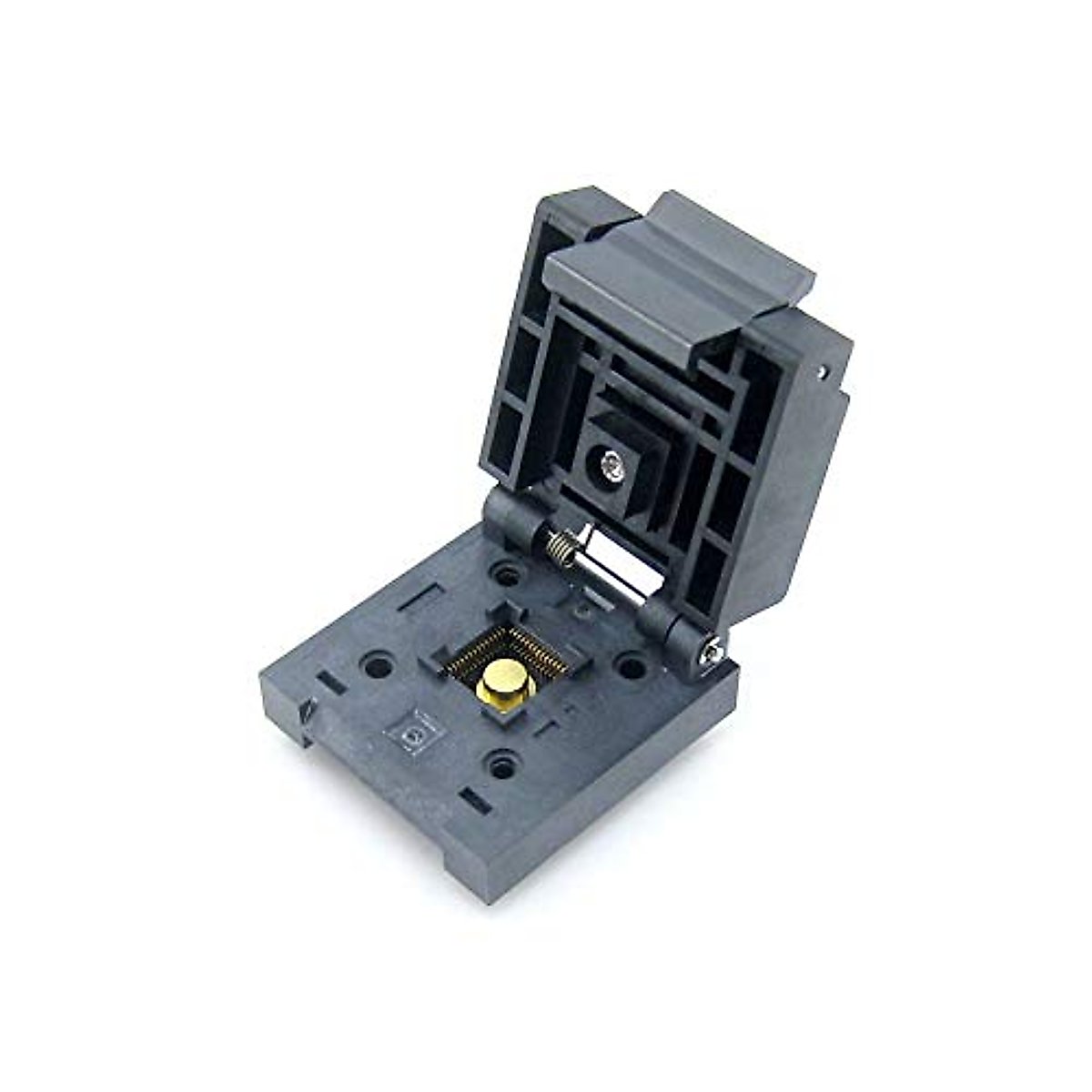 QFN56 Clamshell Programming Adapter Socket/Burning Socket/IC Test Socket QFN-56BT-0.5-01, 56-Pin, 0.5mm Pitch, IC Test Burn-in Socket, Applied to QFN56, MLP56, MLF56 Packages.