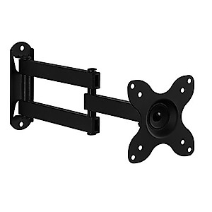 Mount-It! Small TV Monitor Wall Mount Arm | VESA Wall Mount Bracket | Fits 19 20 21 22 23 24 25 26 27 Inch Display Screens | 75 100 VESA and RV Compatible | Tilts and Swivels | Holds up to 40 Pounds