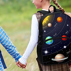 Mumeson Space Planet Backpack School Bag for Kids Teen Casaul School Backpack Daypack Lightweight School Bags Bookbags Soft Backing Breathable School Bag Satchel