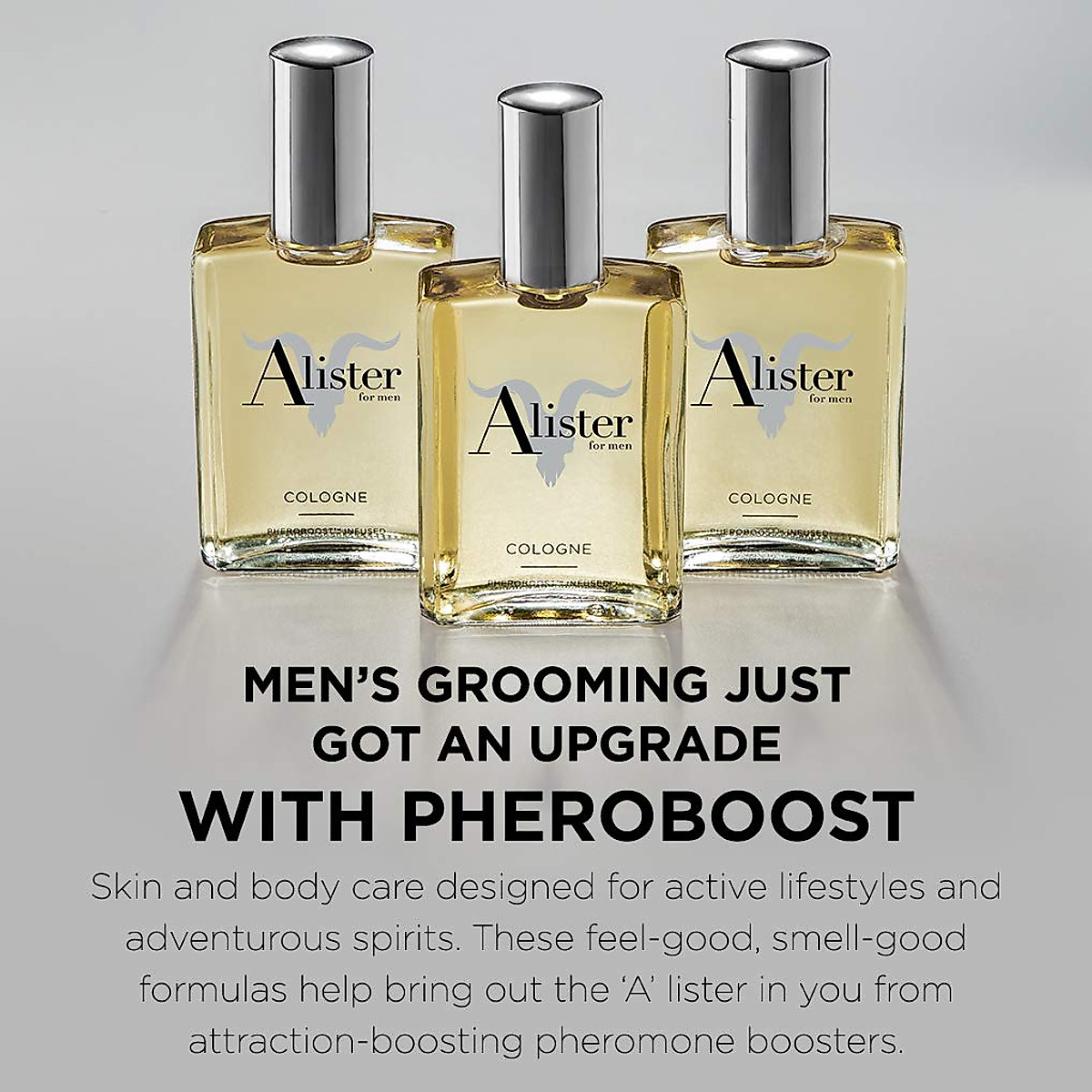 Alister For Men Cologne Plant-Based Pheroboost Infused Fragrance with Clary Sage, Lavendar Blossoms + Cedarwood - Vegan, Cruelty-Free, Sulfate-Free, Paraben-Free - 4 oz