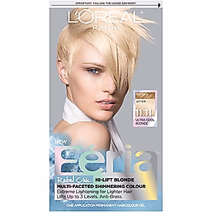L'Oreal Paris Feria Multi-Faceted Shimmering Permanent Hair Color, 11.11 Icy Blonde (Ultra Cool Blonde), Pack of 1, Hair Dye