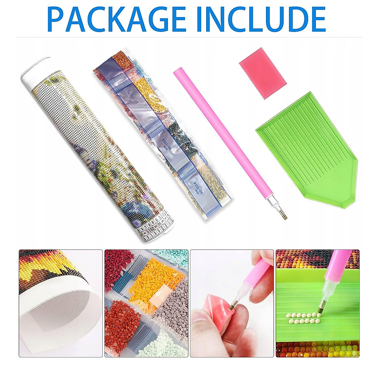 Hummingbird Diamond Art Kits for Adults, Birds Round Full Drill Diamond Painting Kits for Beginners Gem Art Painting Kits, DIY 5D Diamond Dots Painting with Diamond Arts and Crafts Decor 12x16inch