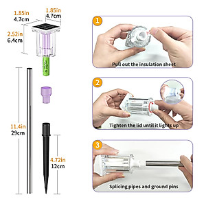 ALFIOT Solar Garden Lights, Pathway Lights Outdoor Waterproof and Ultra-Bright LED Landscape Lighting, Solar-Powered Illumination Decorative Firefly Lights（6 Pack）… (PW-L-002-A)