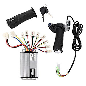 Motor Brushed Controller Electric Bike Motor Controller Bicycle Speed Controller Kit with Locking Throttle Twist Grip and Power Display or Electric Bike(36v 48V 1000W)