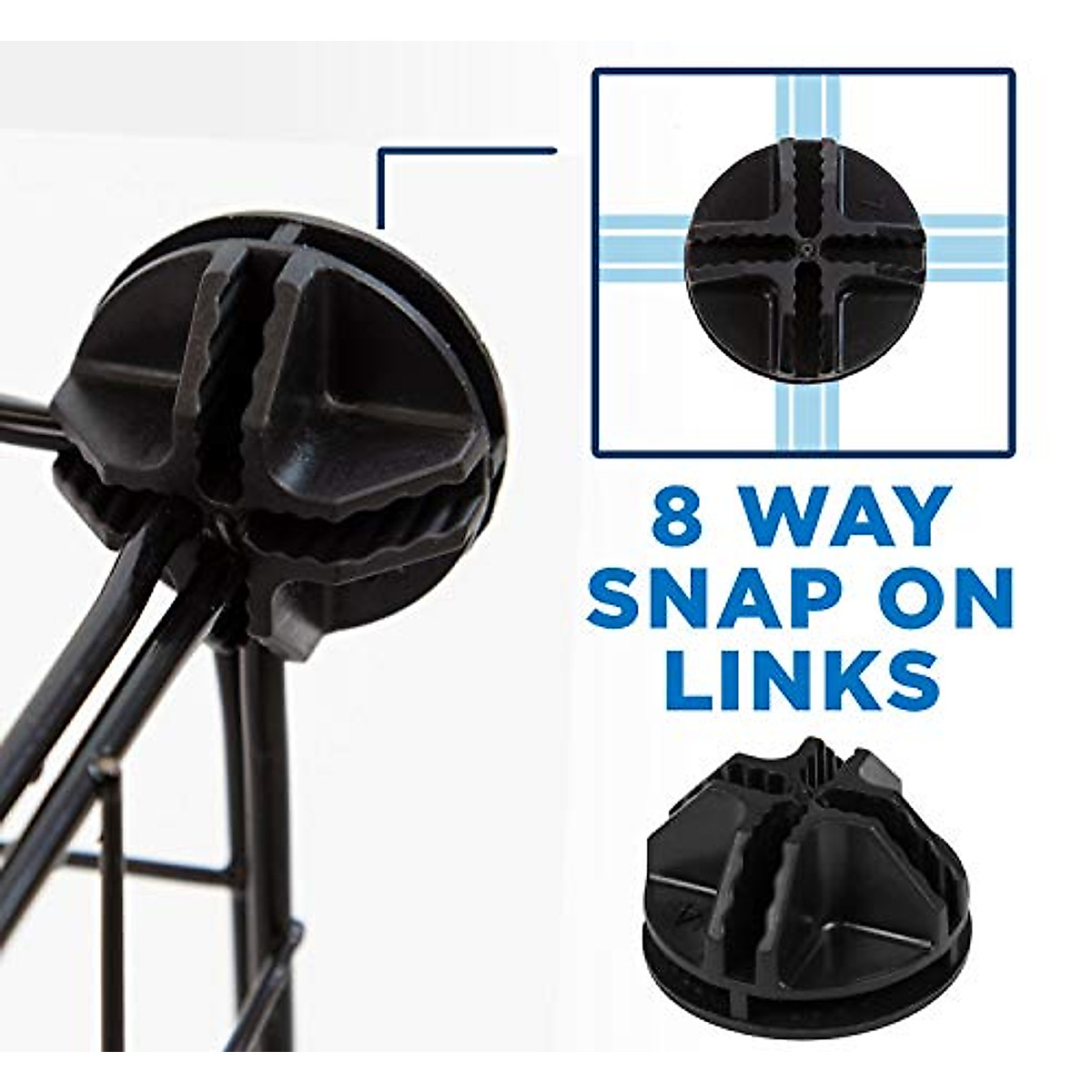 Work-It! Wire Storage Cubes, 9-Cube Metal Grid Organizer | Modular Wire Shelving Units, Stackable Bookcase, DIY Closet Cabinet Organizer for Home, Office, Kids Room | 14" W x 14" H, Black