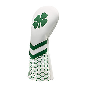 Lucky Clover Golf Hybrid Club Head Cover Protective -, White Golf Club Cover for Hybrids, Rotatable Golf Hybrid Headcover White fits for All Brand Men Golfer (1pc hybrid head cover)