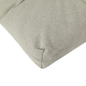 FUNHOME All Weather Patio Furniture Tufted Seat Cushion with Tie,19" x 19",Pack of 2,Waterproof Patio Chair Pads for Garden Patio Outdoor Decor-Light Brown