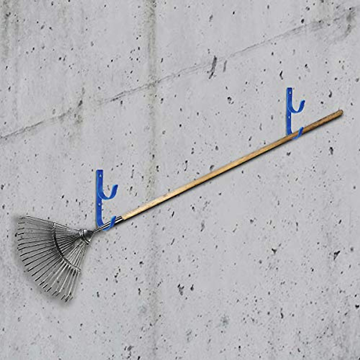 4 PCS Set Wide Pool Pole Hangers Heavy Duty Blue Aluminium Holder Hooks with Screws Perfect Hook Holders for Swimming Pool,Telescopic Poles,Skimmers,Nets Brushes,Vacuum Hose,Garden Equipment Etc