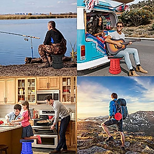 Bigvendedor Sturdy, Lightweight, Retractable Folding Bench for Adult Camping Chairs Suitable for Outdoor Fishing Excursions Gardening Trips and barbecues (Blue)