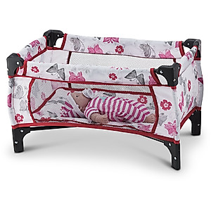 Litti Pritti Take Along Travel Crib Pack and Play Accessory for Dolls - Perfect for 18" Dolls