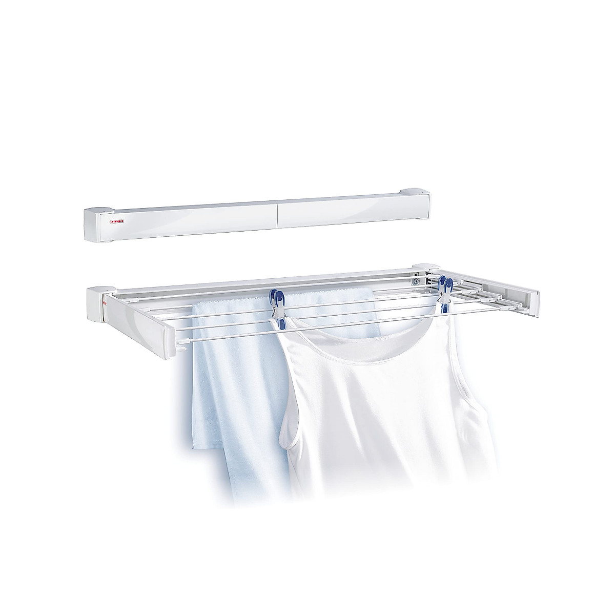 Leifheit Telegant 30 Protect Wall Dryer, Foldable Clothes Drying Rack, Robust Clothes Rack for Indoor and Outdoor, 3 m Drying Space