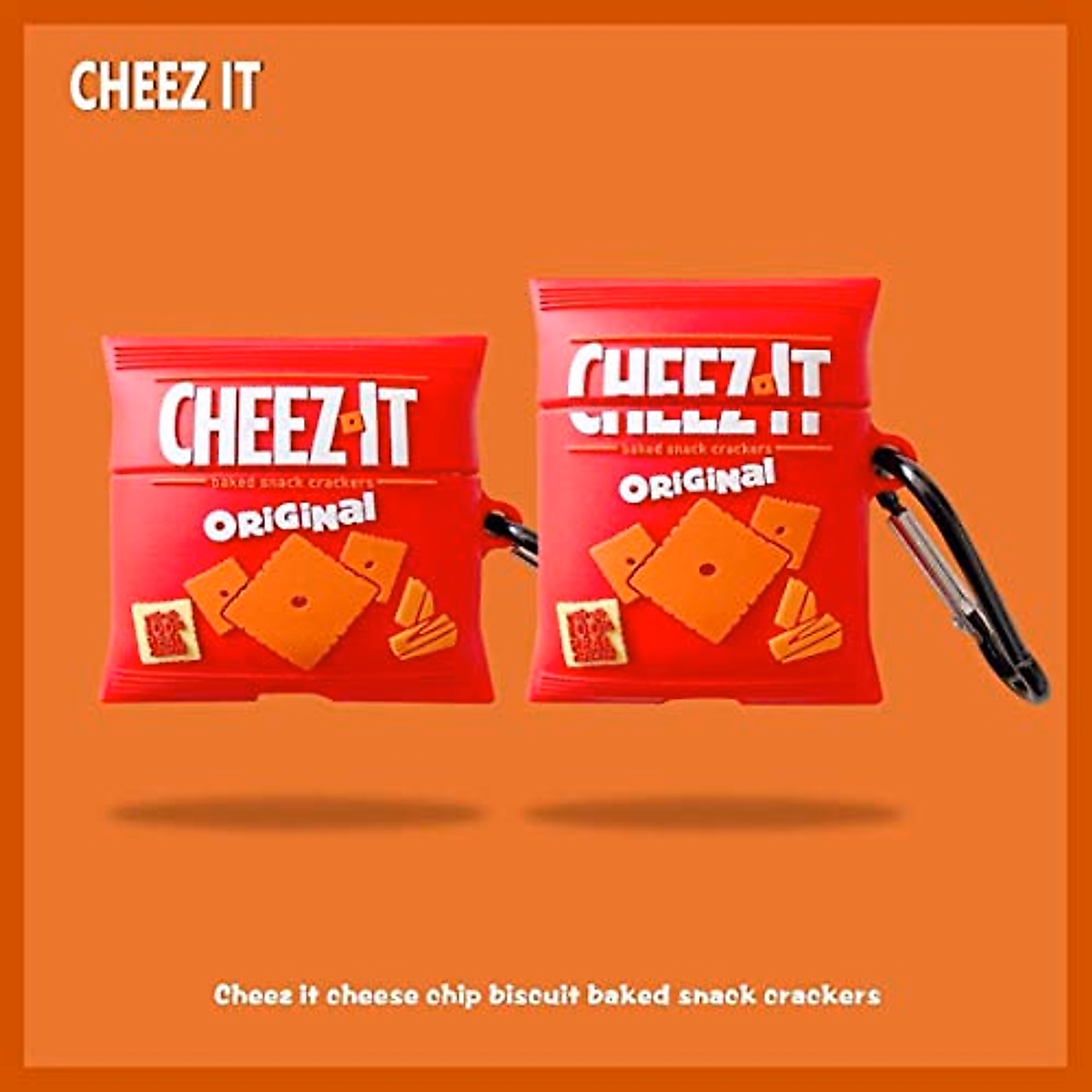 Airpod Pro Case, Cute 3D Funny Cartoon Soft Silicone Cover, Kawaii Cool Keychain Design Skin, for Girls Children and Boys Airpod Pro Case (KANSDF/PRO/CHEEZ IT)