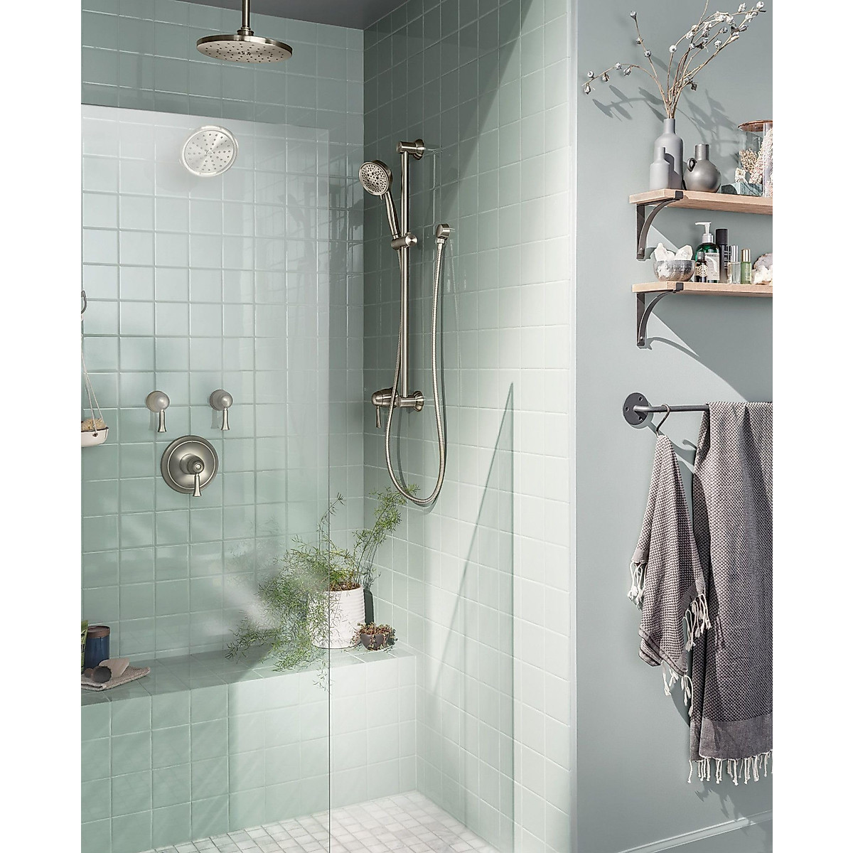 Moen T6601BN Wynford ExactTemp Thermostatic Valve Trim Kit, Valve Required, Brushed Nickel