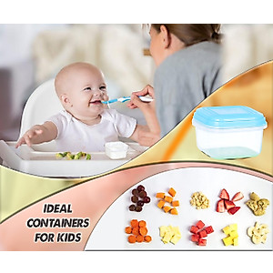 ARSUK 4 oz Small Containers with lids Clear Jars, Freezer Storage Plastic Containers for Travel, Kitchen Food Storage, Soups, Snacks, Candy, Screw, Arts and Crafts, Condiment, Reusable BPA-Free