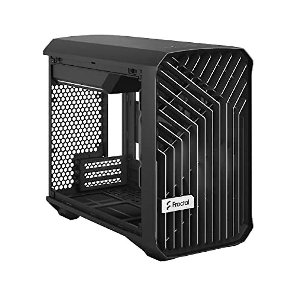Fractal Design Torrent Nano Black - Solid Side Panel - Open Grille for Maximum air Intake - 180mm PWM Fan Included - Type C - mITX Airflow Mini Tower PC Gaming Case