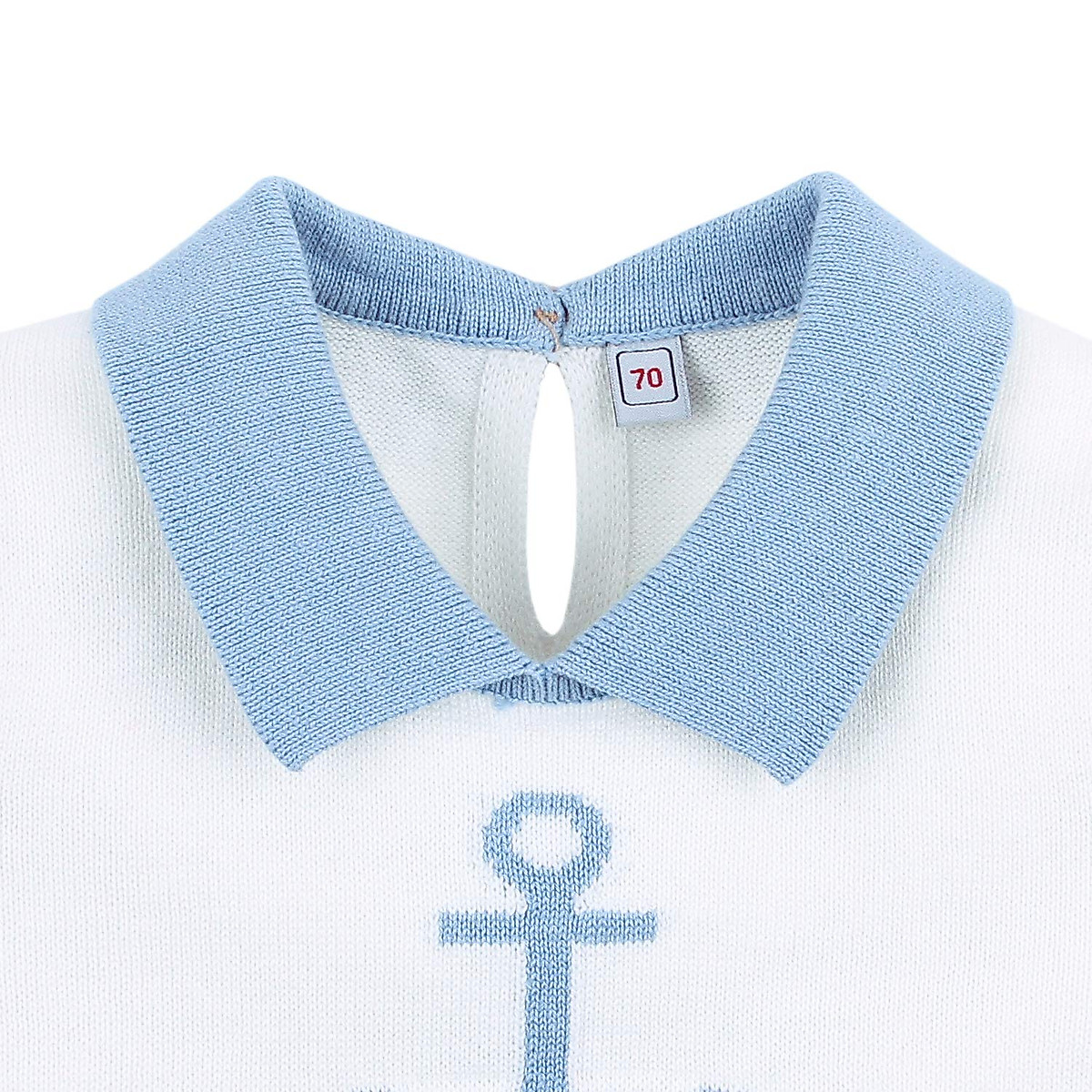 mimixiong Nautical Baby Boy Romper Toddler Navy Bodysuit Clothing(Blue,0-6Months)