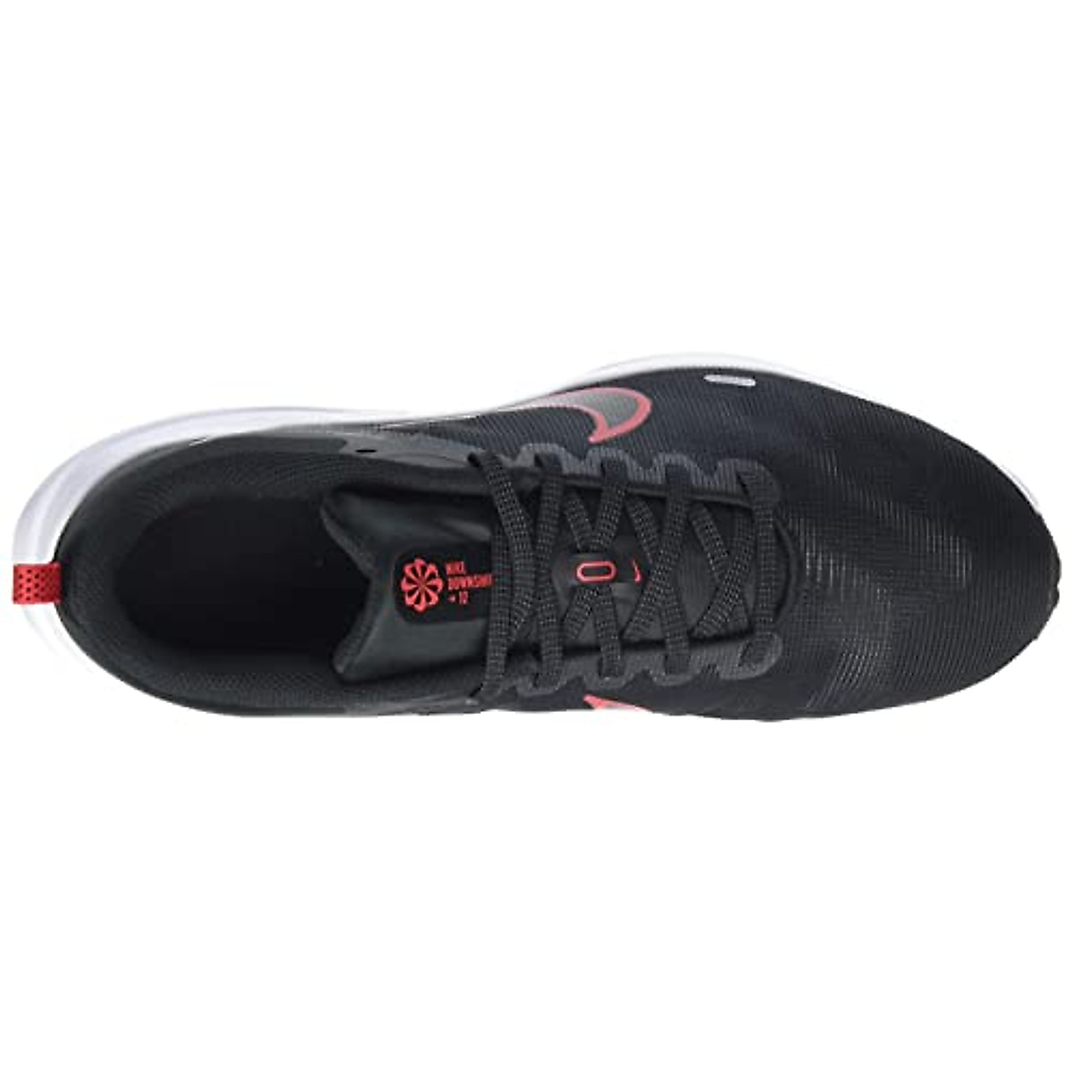 Nike womens Downshifter 12 Fitness Sneaker, Black/White/Dark Smoke Grey/University Red, 13