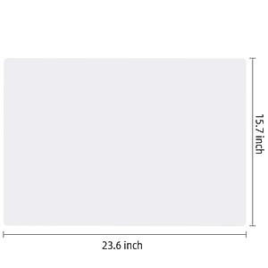 Webake Extra Large Silicone Mat For Countertop, Multipurpose Nonstick Heat Resistant Mat 23.6" x 15.7" for Baking, Rolling Dough, Fondant, Resin Expoxy, Craft, Jewerly (White)