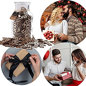 Wooden Fucks 200PCS, Bag of Fuck to Give DIY Jar of Fucks Mini Unfinished Wood Fuck Letters Funny Little Gift for Office Anniversary Birthday Valentines Day