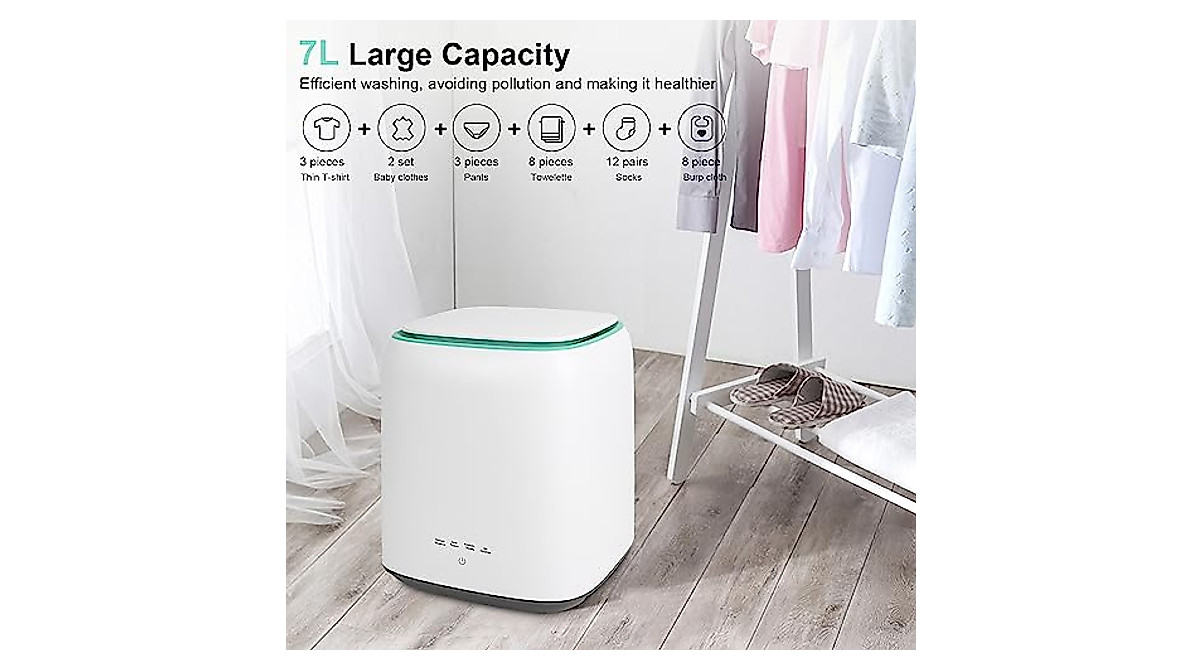 Portable Mini Washing Machine - Fully Automatic 7L Compact Washer